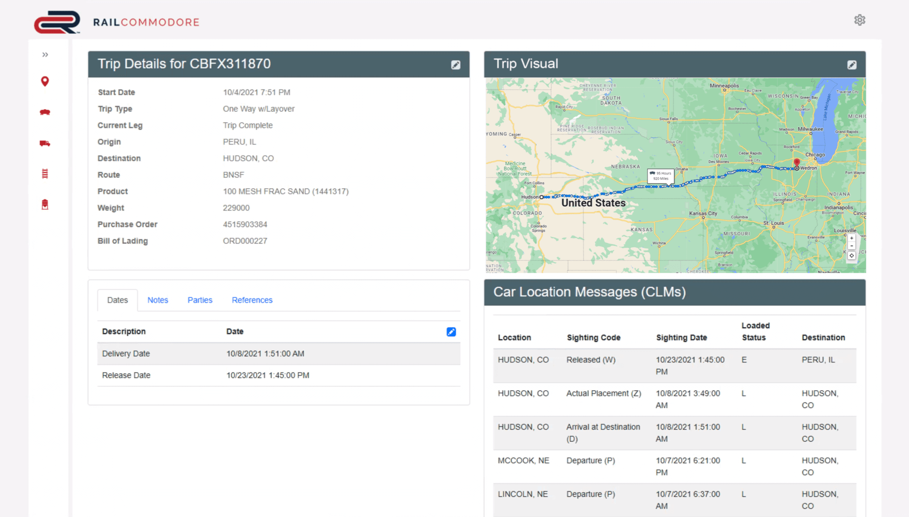 Track and Trace - RailCommodore
